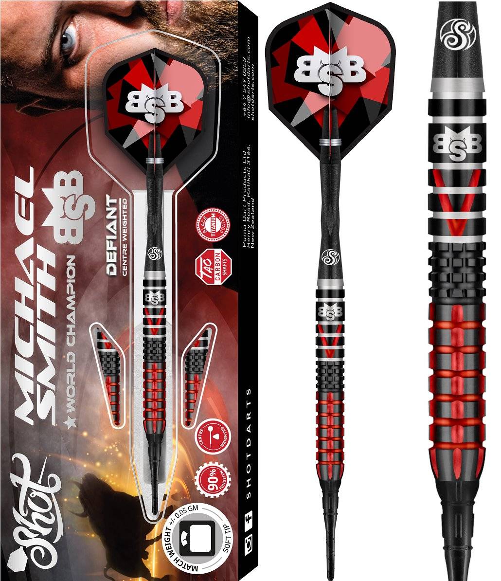 Shot Michael Smith 90% Defiant Softdart 18/20 Gramm Softdarts | 20 | SH ...